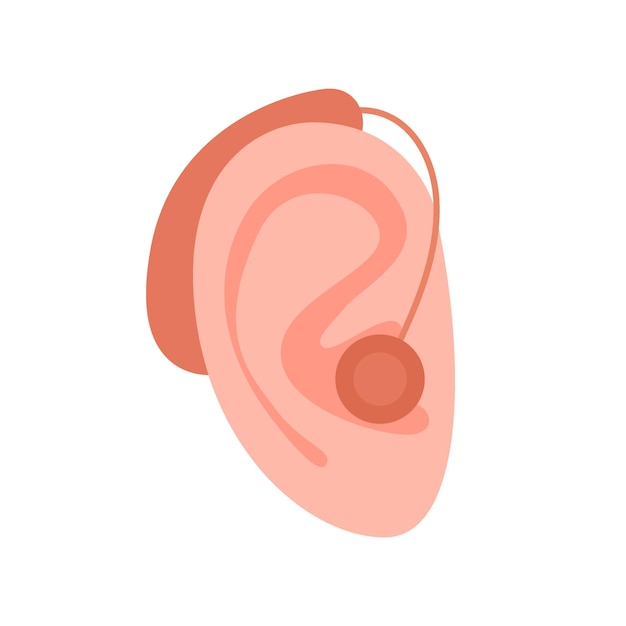Premium Vector | Ear hearing aid device help for impaired of hearing ... Premium Vector | Ear hearing aid device help for impaired of hearing ...