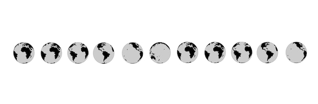 Premium Vector | Earth frame rotation animation Premium Vector | Earth frame rotation animation