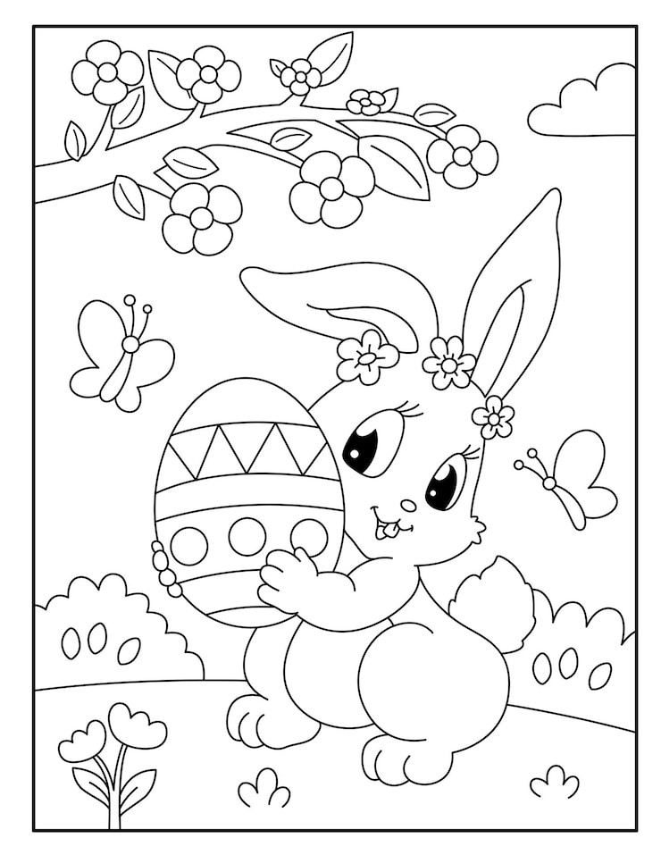 Premium Vector | Easter coloring pages for kids Premium Vector | Easter coloring pages for kids