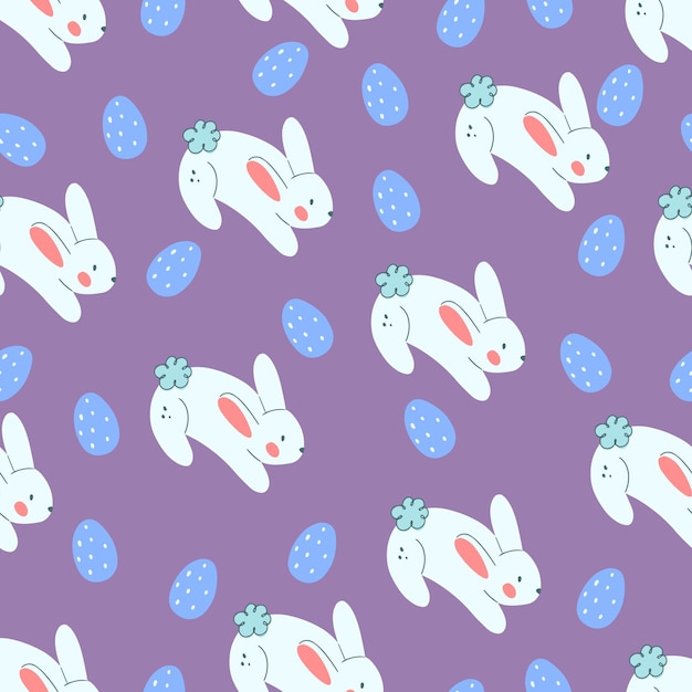 Premium Vector | Easter rabbit seamless pattern Premium Vector | Easter rabbit seamless pattern