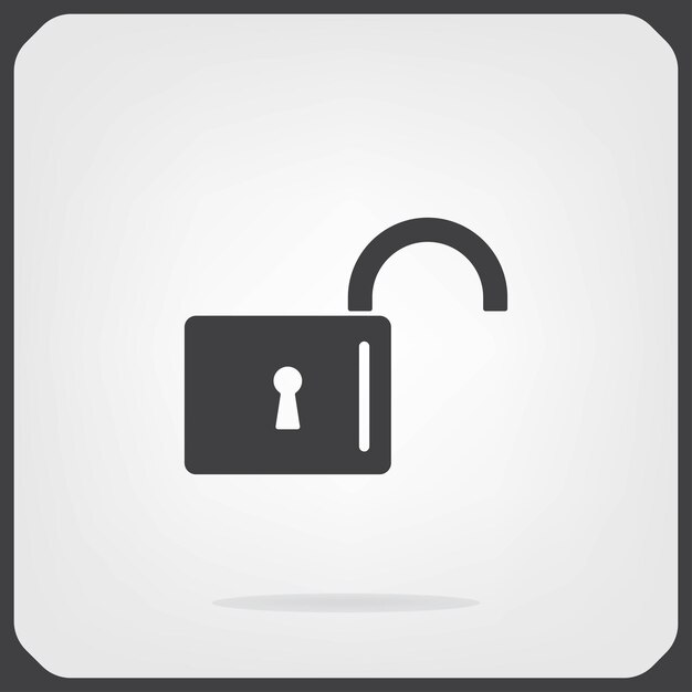 Premium Vector | Easy open lock icon Premium Vector | Easy open lock icon