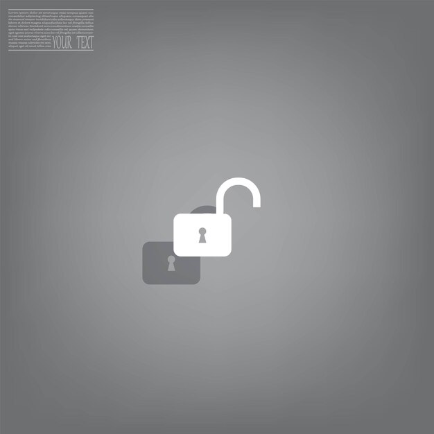 Premium Vector | Easy open lock icon Premium Vector | Easy open lock icon