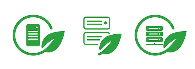 Premium Vector | Eco friendly server data center technology with low ... Premium Vector | Eco friendly server data center technology with low ...