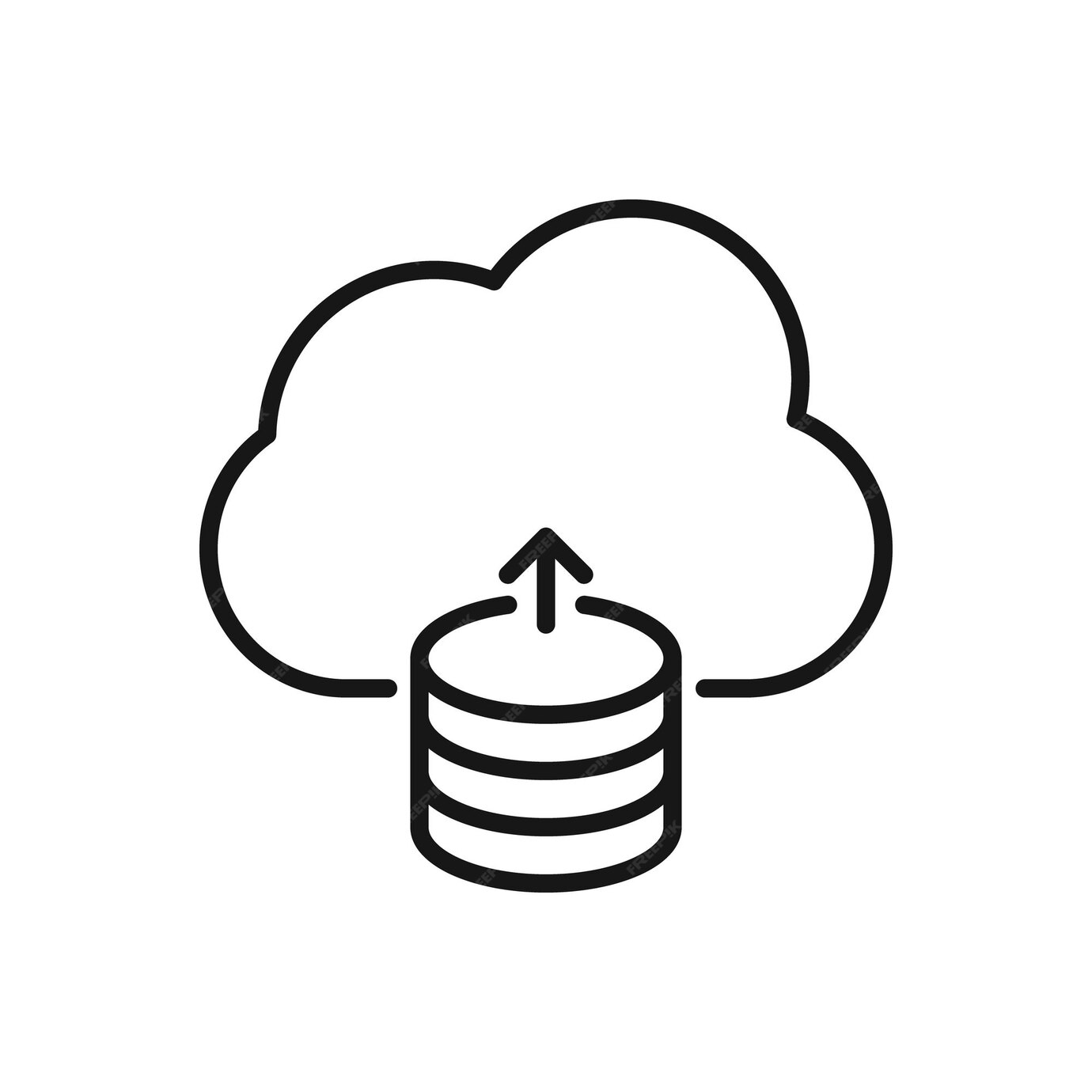 Premium Vector Editable Icon Of Cloud Computing Database Connection