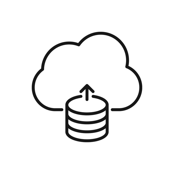 Premium Vector Editable Icon Of Cloud Computing Database Connection Vector Illustration