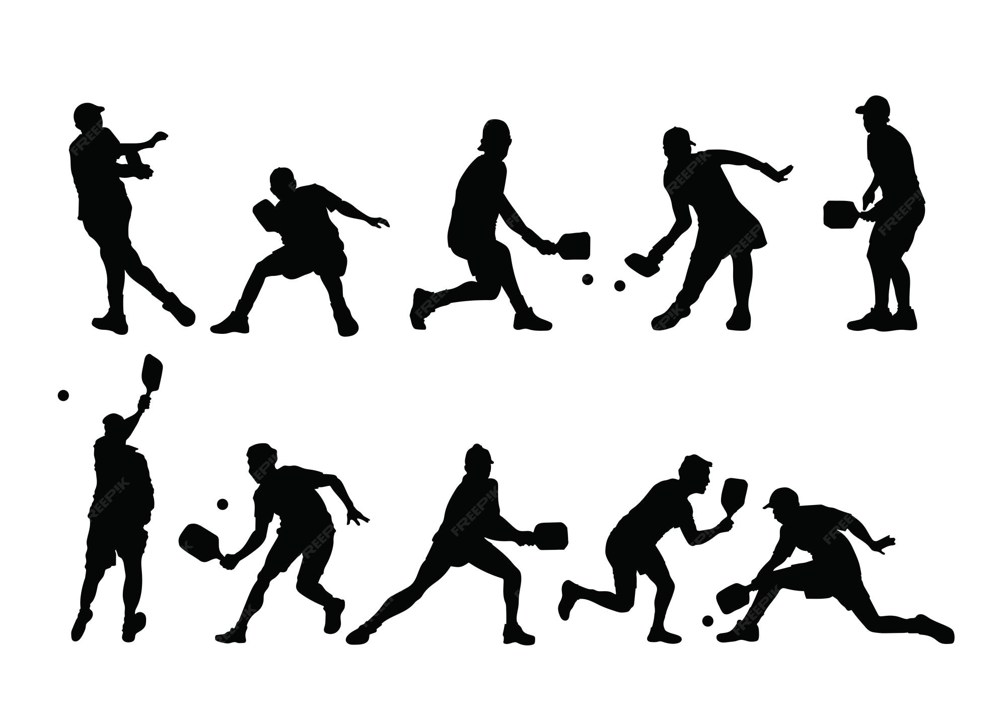 Premium Vector | Editable Vector Pickleball Player Logo Silhouette ... Premium Vector | Editable Vector Pickleball Player Logo Silhouette ...