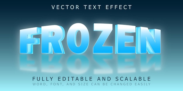 Premium Vector | Editable vector text effect frozen theme Premium Vector | Editable vector text effect frozen theme