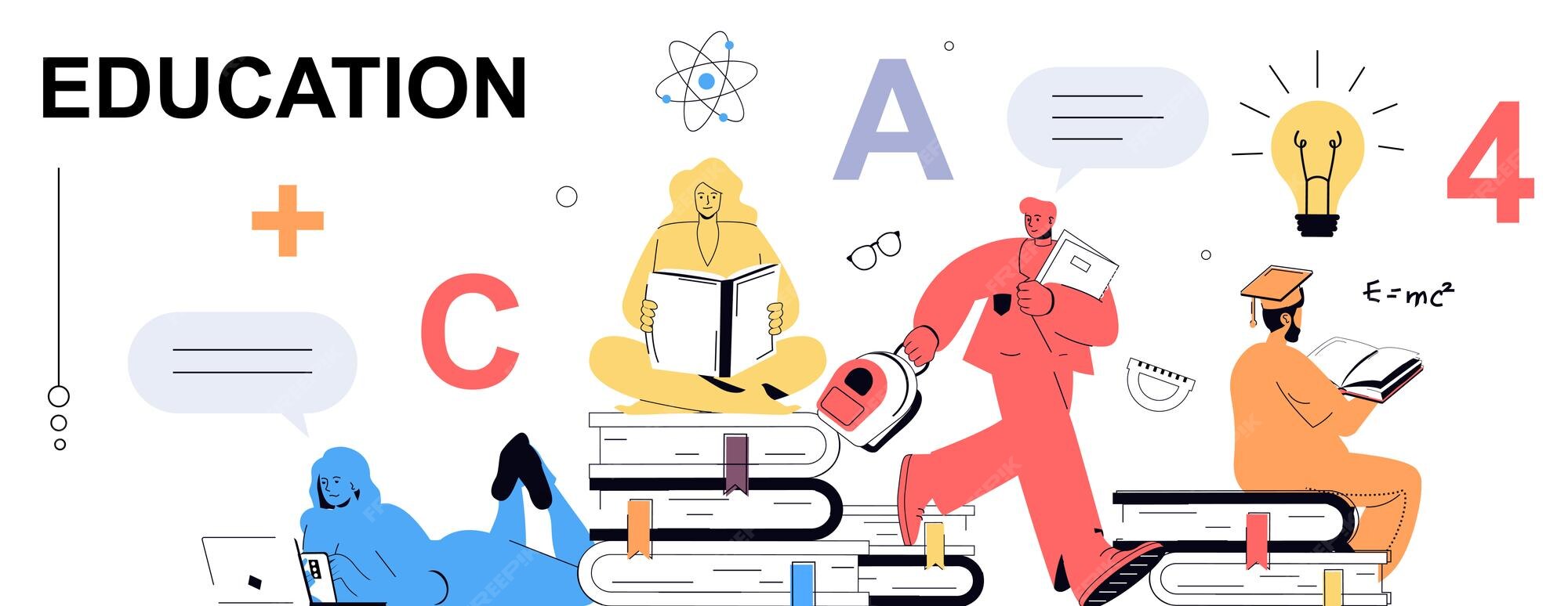 Premium Vector | Education mobile app interface screens template set ...