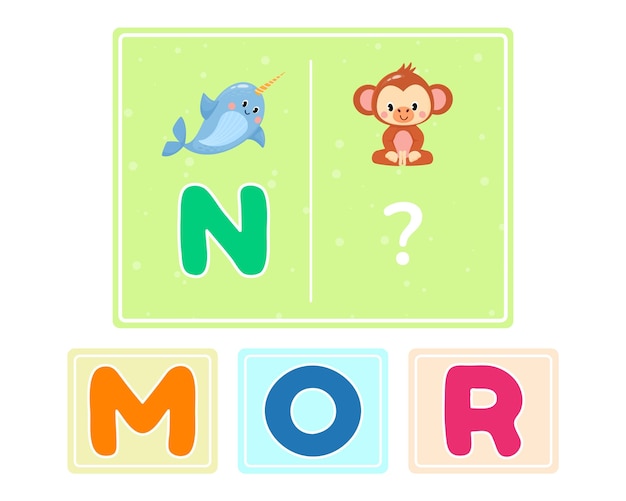 Premium Vector | Educational logic game for kids Premium Vector | Educational logic game for kids