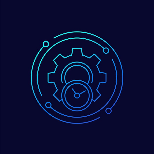 Premium Vector | Efficiency and efficient production line vector icon Premium Vector | Efficiency and efficient production line vector icon
