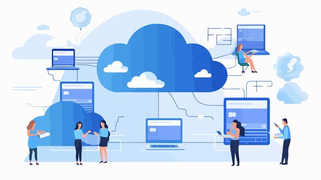 Efficient Cloud Computing for File Sharing | Premium AI-generated vector Efficient Cloud Computing for File Sharing | Premium AI-generated vector