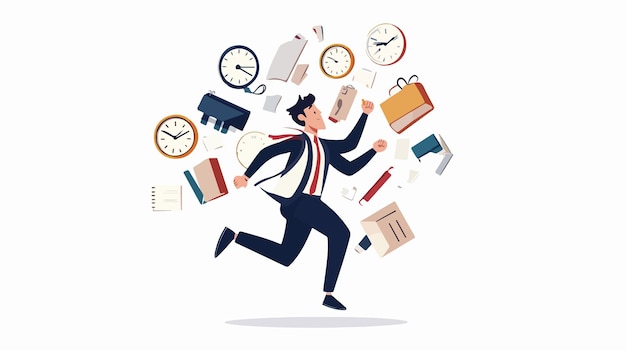 Efficient Multitasking Businessman Balances Multiple Tasks Successfully ... Efficient Multitasking Businessman Balances Multiple Tasks Successfully ...