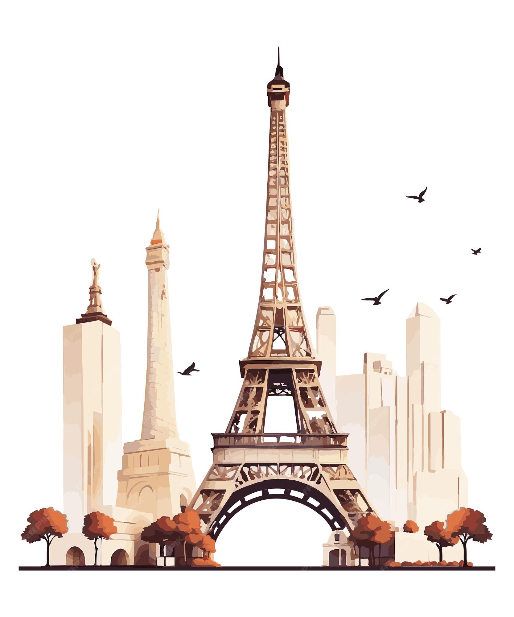 Premium Vector | Eiffel tower in paris france vector illustration of ... Premium Vector | Eiffel tower in paris france vector illustration of ...