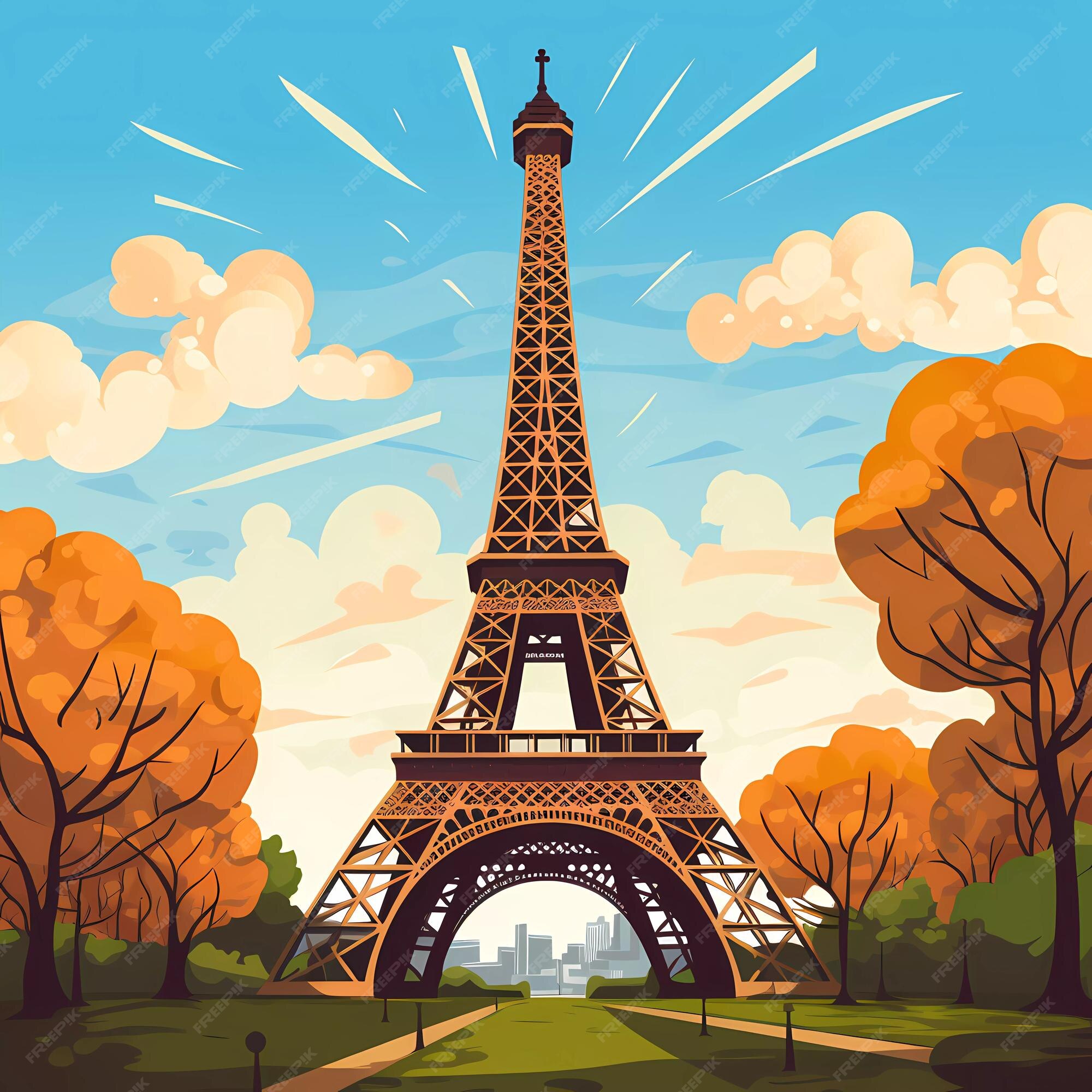 Premium Vector | The eiffel tower in paris france Premium Vector | The eiffel tower in paris france