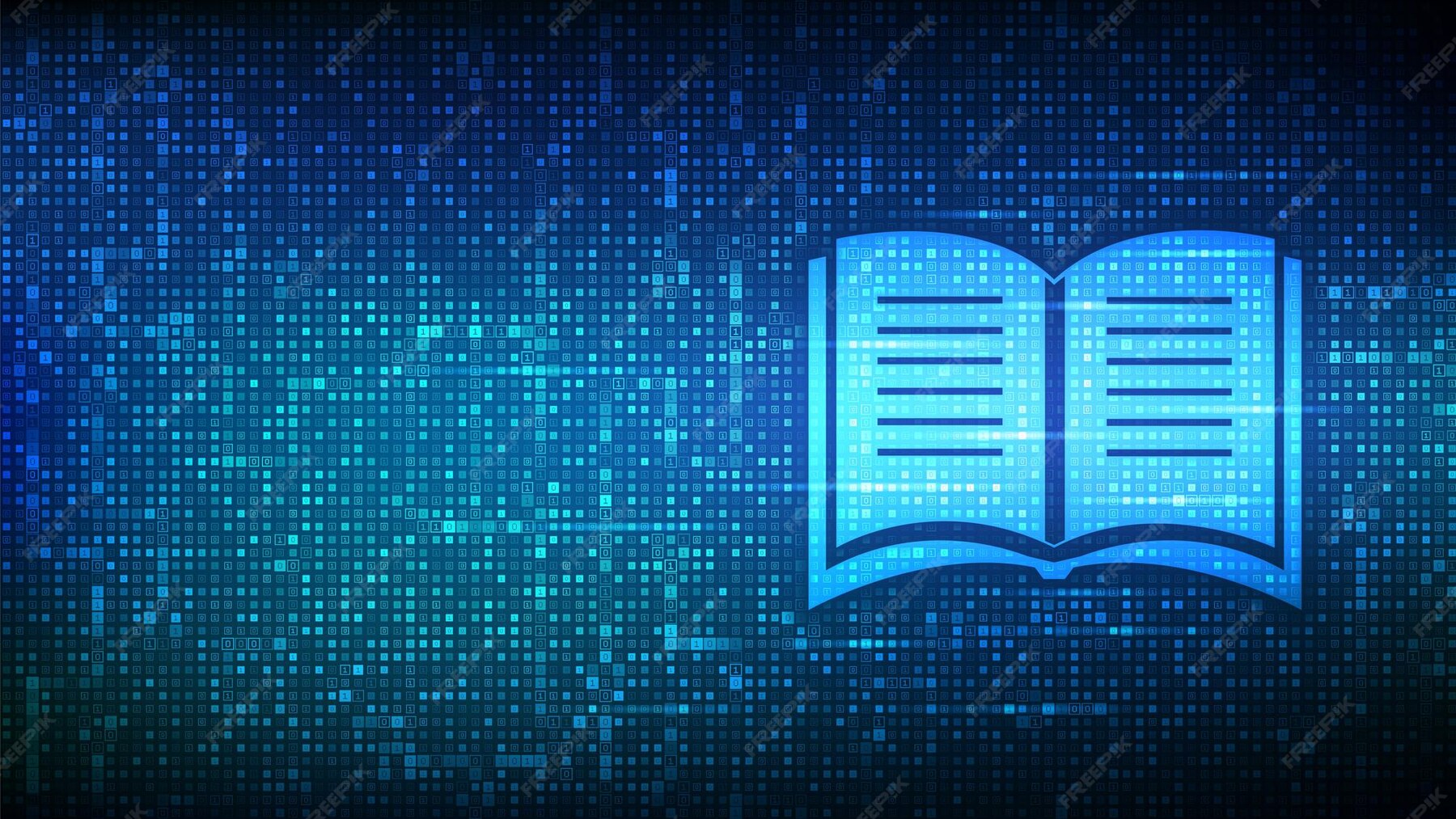 Premium Vector | Elearning made with binary code innovative online education webinar teaching ...