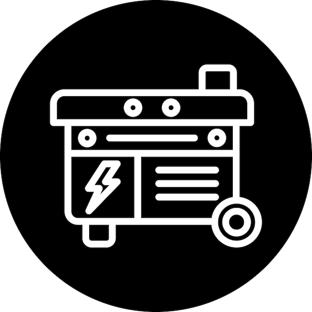Premium Vector | Electric Generator Icon Style Premium Vector | Electric Generator Icon Style