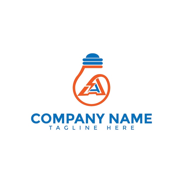 Premium Vector | Electrical logo of letter a and light bulb Premium Vector | Electrical logo of letter a and light bulb