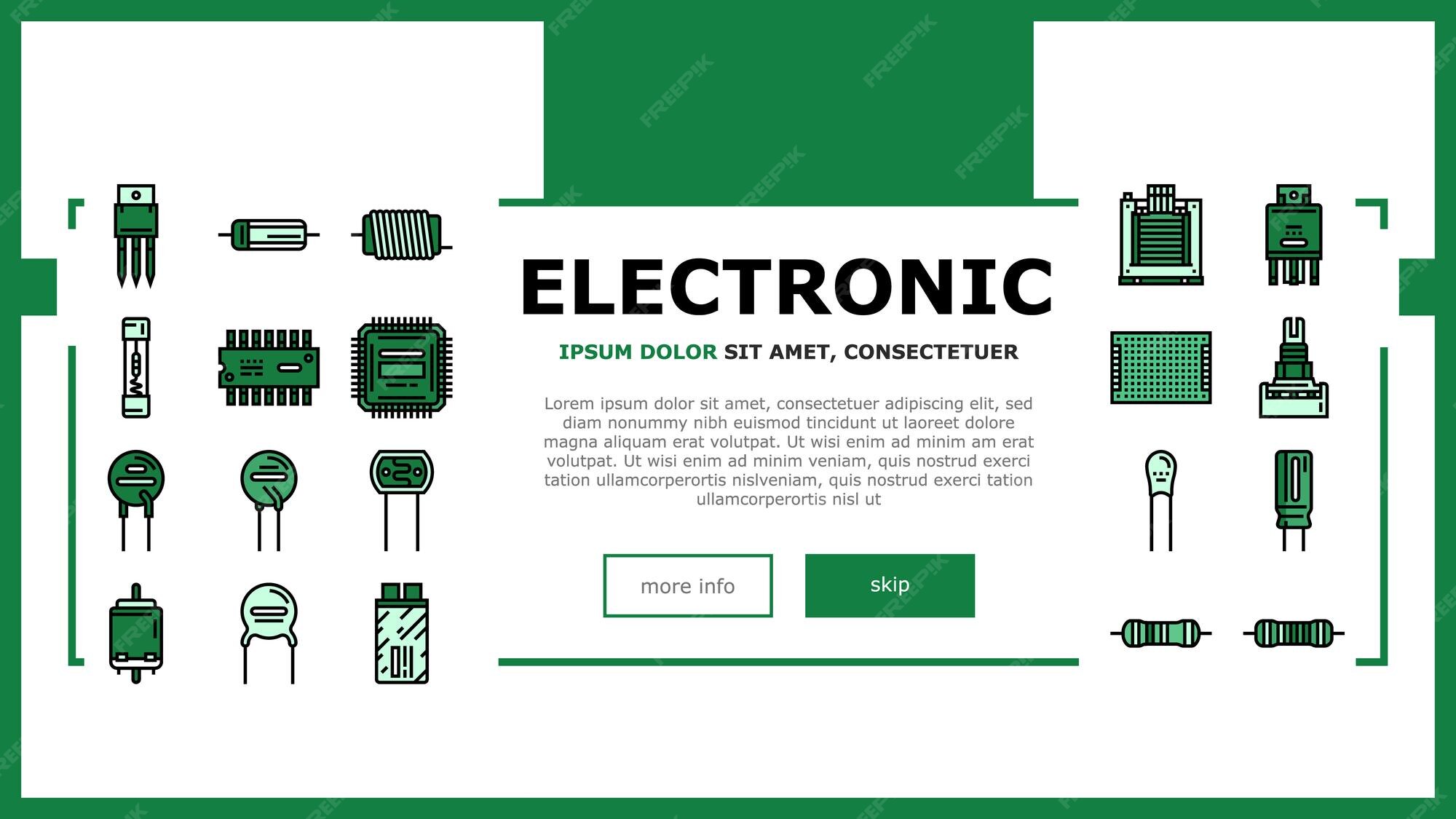 Premium Vector Electronic Component Circuit Chip Landing Web Page