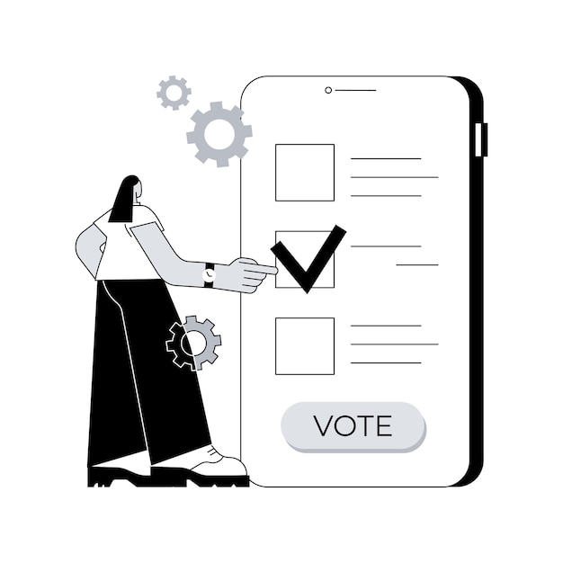 Premium Vector | Electronic voting abstract concept vector illustration Premium Vector | Electronic voting abstract concept vector illustration