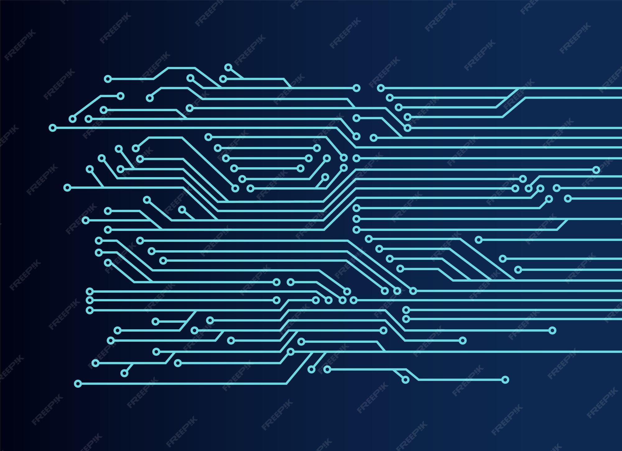Premium Vector Electronics Board High Tech Digital Data Connection System Concept Circuit