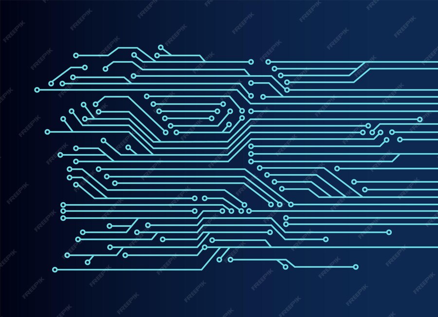 Premium Vector Electronics Board High Tech Digital Data Connection System Concept Circuit