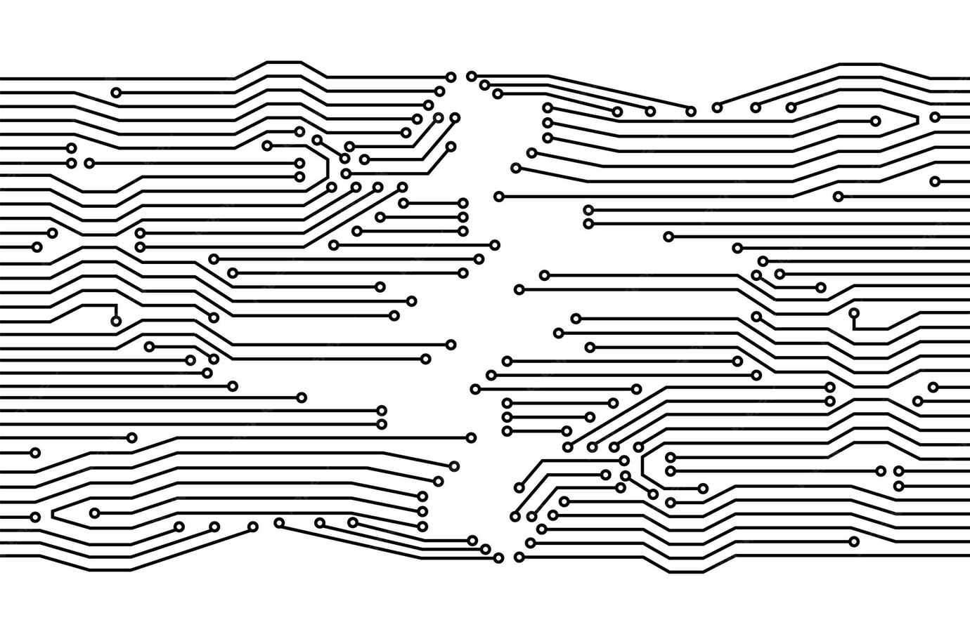 전자 기판 첨단 디지털 데이터 연결 시스템 개념 회로 공학 기술 컴퓨터 전자 인쇄 회로 기판 미세 회로 설계 프리미엄 벡터