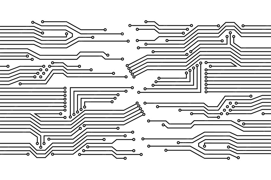 Premium Vector | Electronics board high tech digital data connection system concept circuit ...