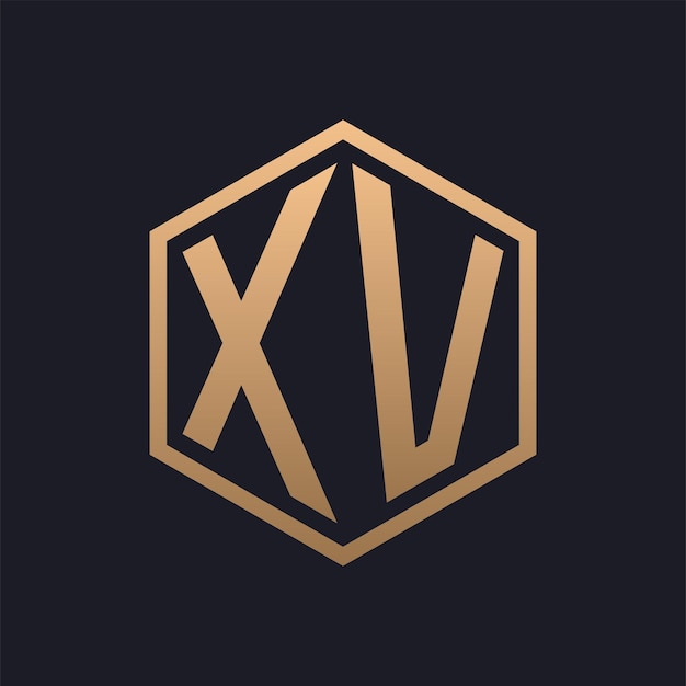 Premium Vector | Elegant Hexagon Letter XV Logo Design Initial ... Premium Vector | Elegant Hexagon Letter XV Logo Design Initial ...