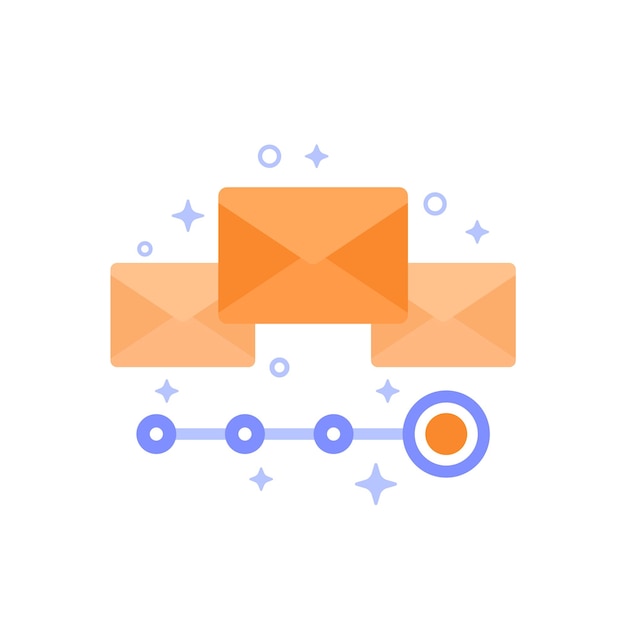 Premium Vector | Email campaign icon flat vector Premium Vector | Email campaign icon flat vector