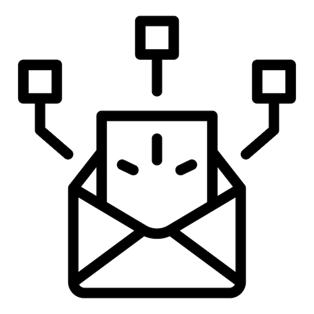 Premium Vector Email Marketing Icon Outline Email Marketing Vector Icon For Web Design