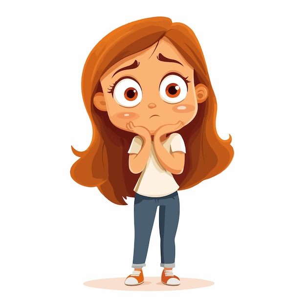 Embarrassed Girl Vector Cartoon Illustration | Premium AI-generated vector Embarrassed Girl Vector Cartoon Illustration | Premium AI-generated vector