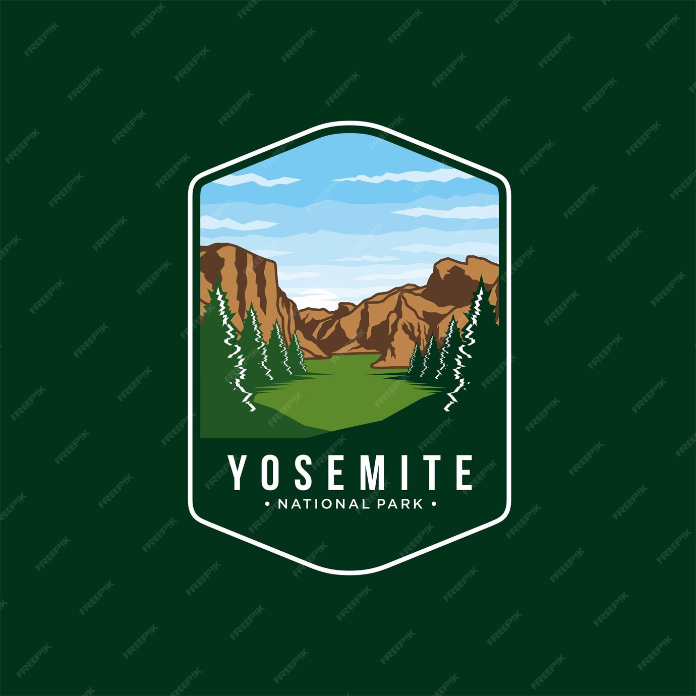 Premium Vector Emblem Patch Logo Illustration Of Yosemite National