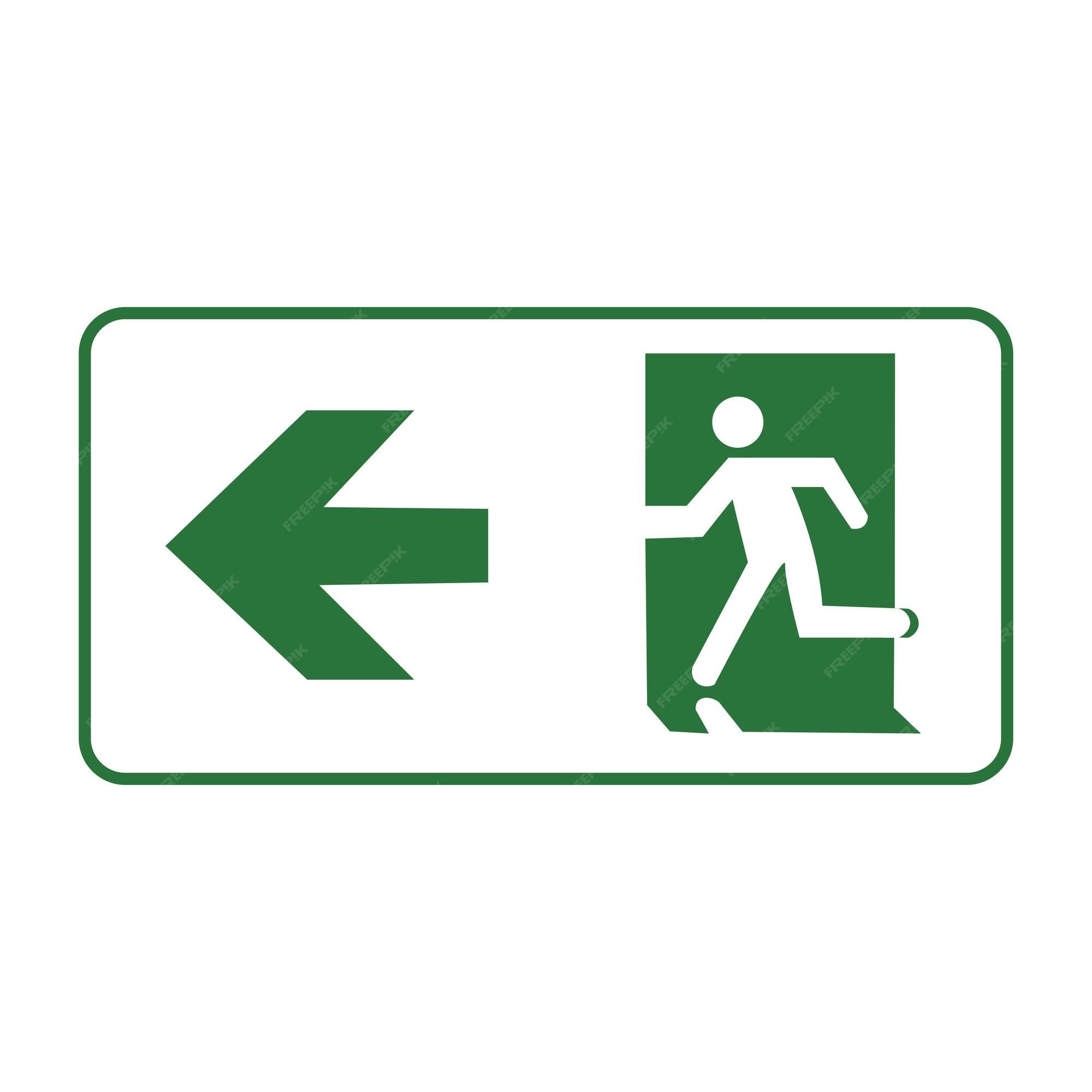 Premium Vector | Emergency Exit Sign Set Premium Vector | Emergency Exit Sign Set