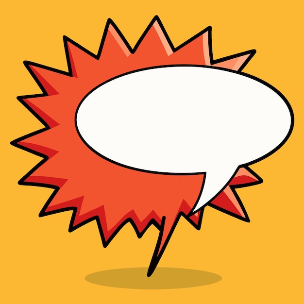 Premium Vector Empty Comic Speech Bubbles Explosion Shape