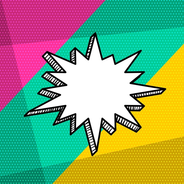 Premium Vector Empty Comic Text Speech Bubble Colored Pop Art Style
