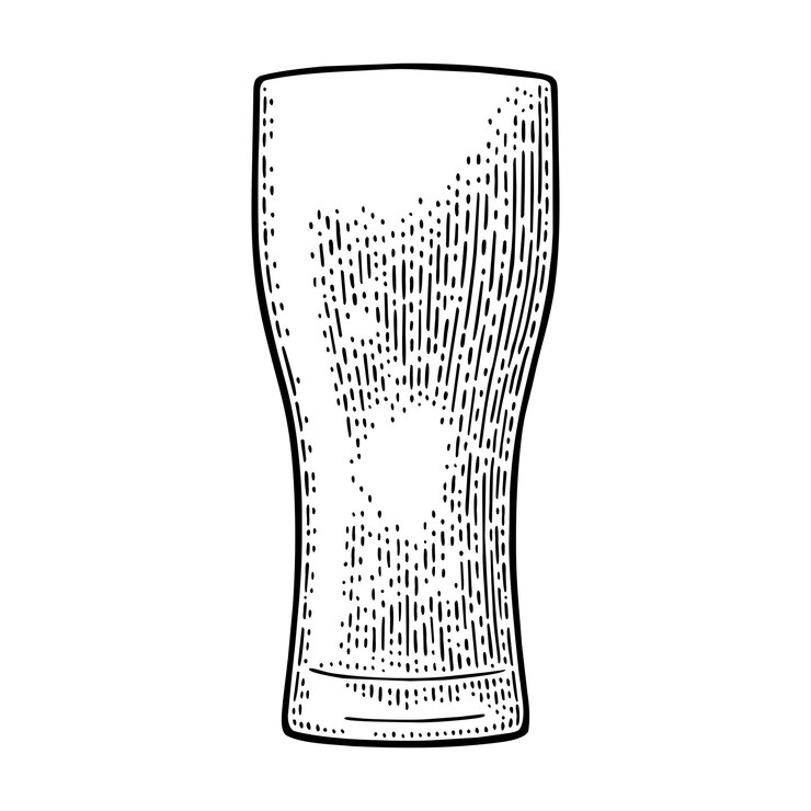 Premium Vector | Empty glass beer vector engraving black vintage Premium Vector | Empty glass beer vector engraving black vintage