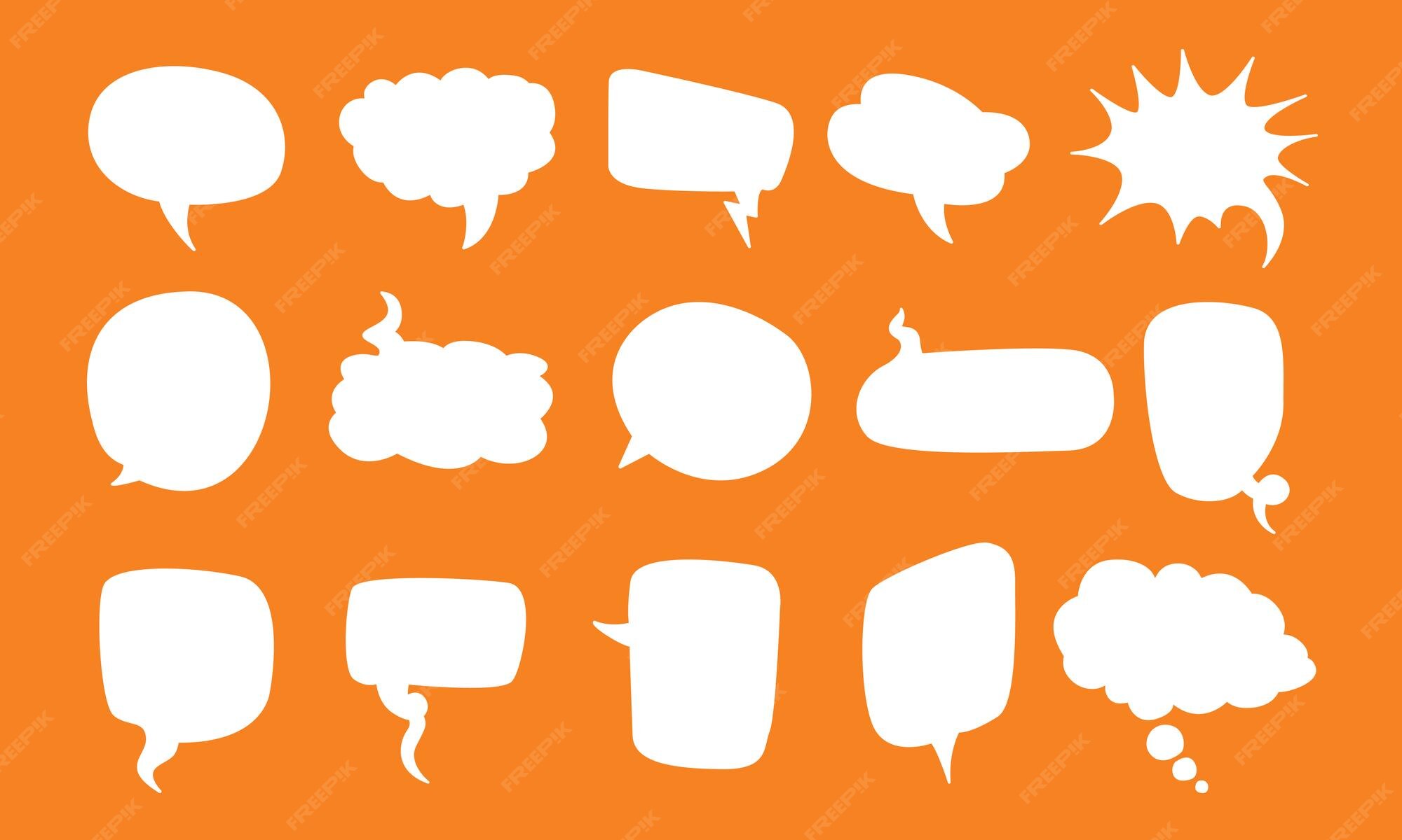 Premium Vector | Empty speech bubble chat message collection Premium Vector | Empty speech bubble chat message collection