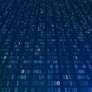 Premium Vector | Encryption information. binary code on blue background ...
