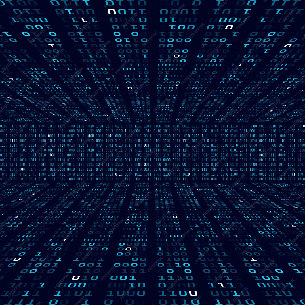 Premium Vector | Encryption information. binary code on blue background. random binary numbers ...