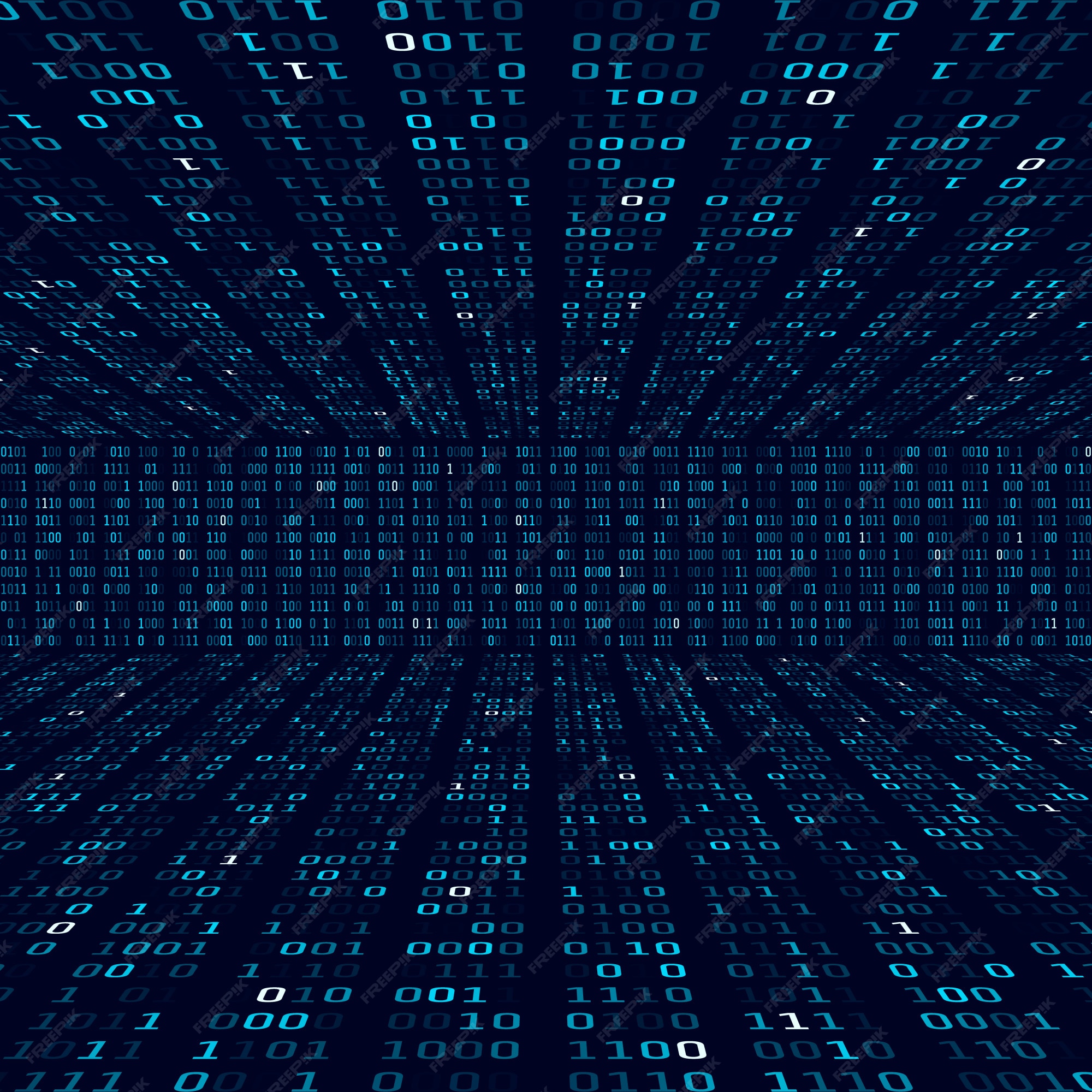 Premium Vector | Encryption information. Binary code on blue background. Random binary numbers ...