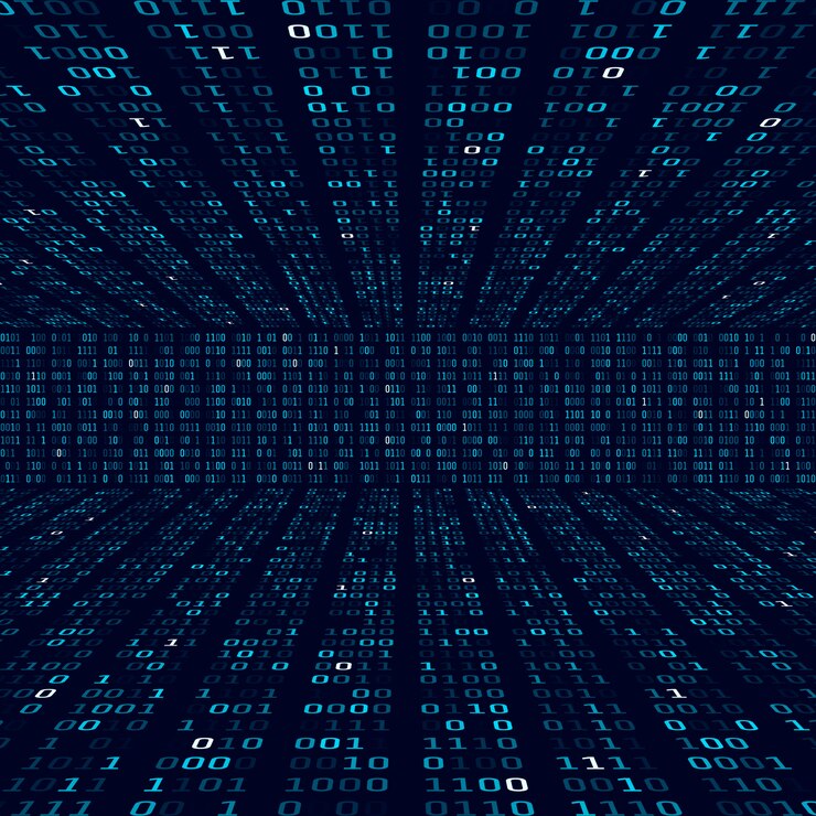 Premium Vector | Encryption information. binary code on blue background. random binary numbers ...