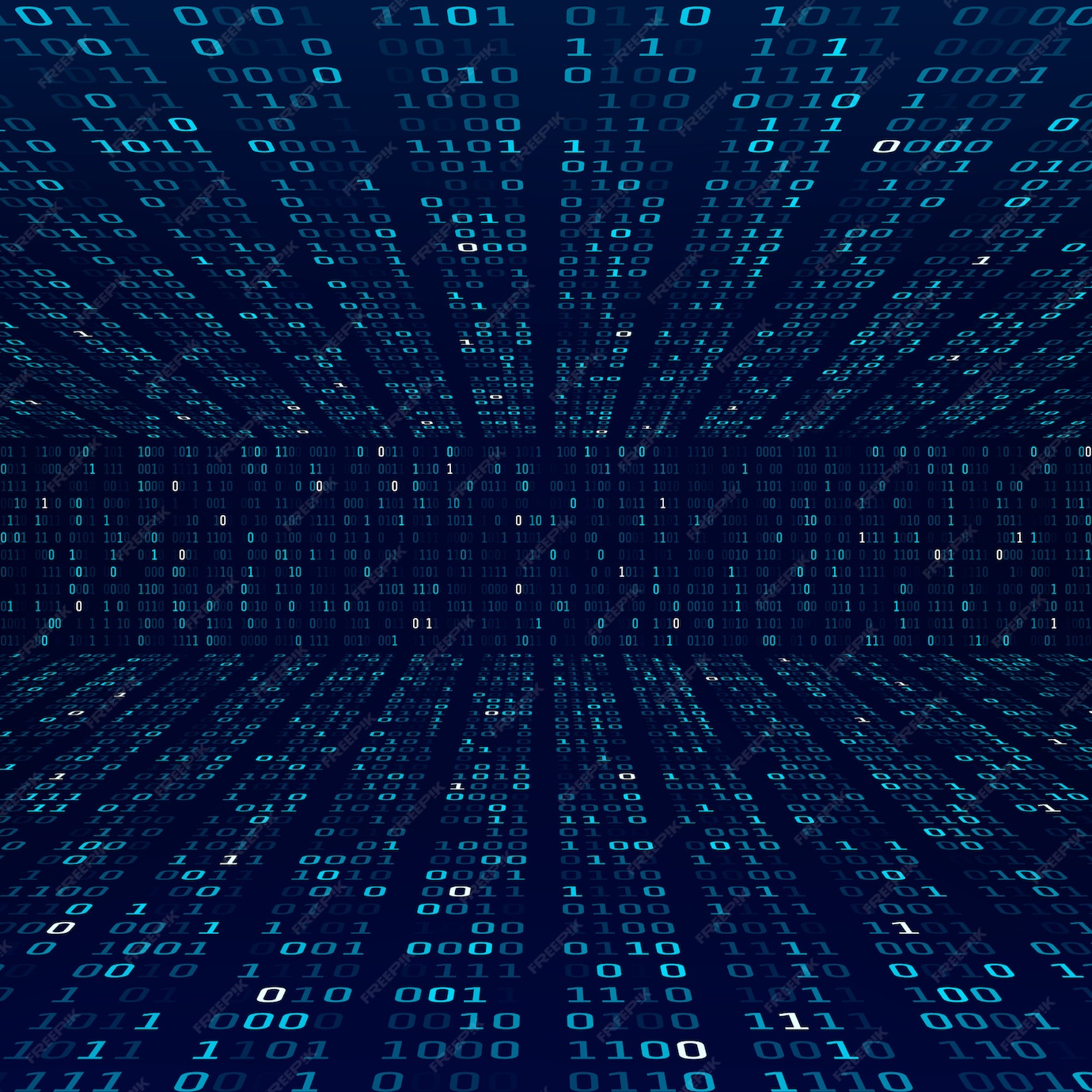 Premium Vector | Encryption information. Binary code on blue background ...