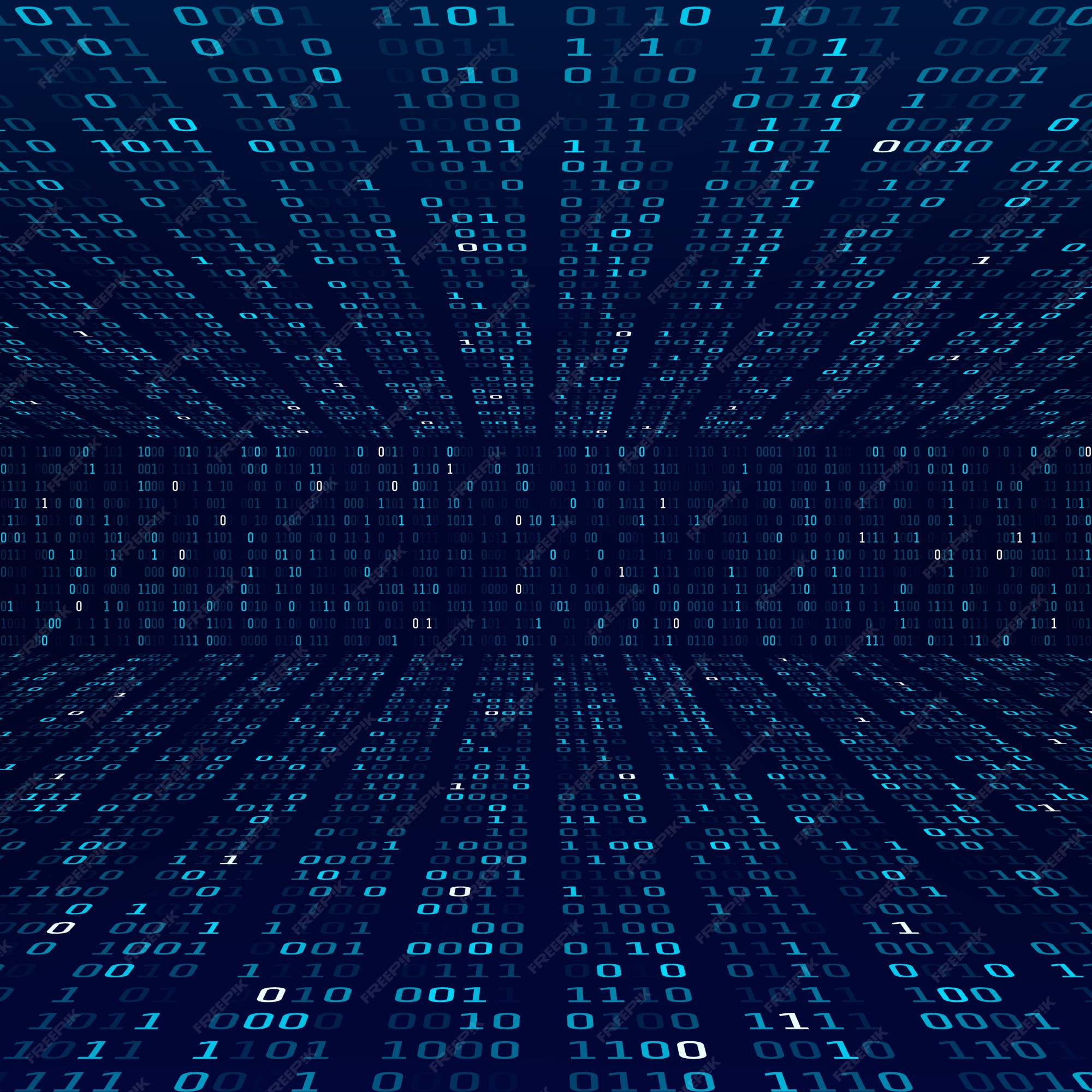 Premium Vector | Encryption information. Binary code on blue background. Random binary numbers ...