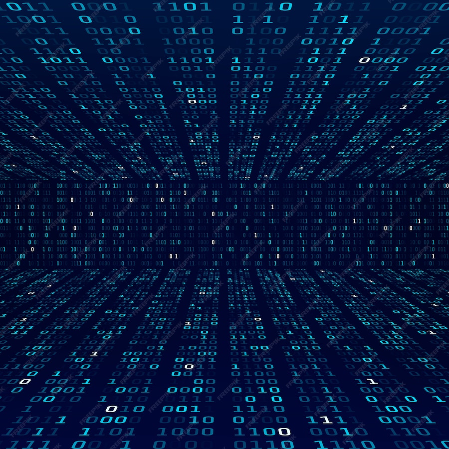Premium Vector | Encryption information. binary code on blue background. random binary numbers ...