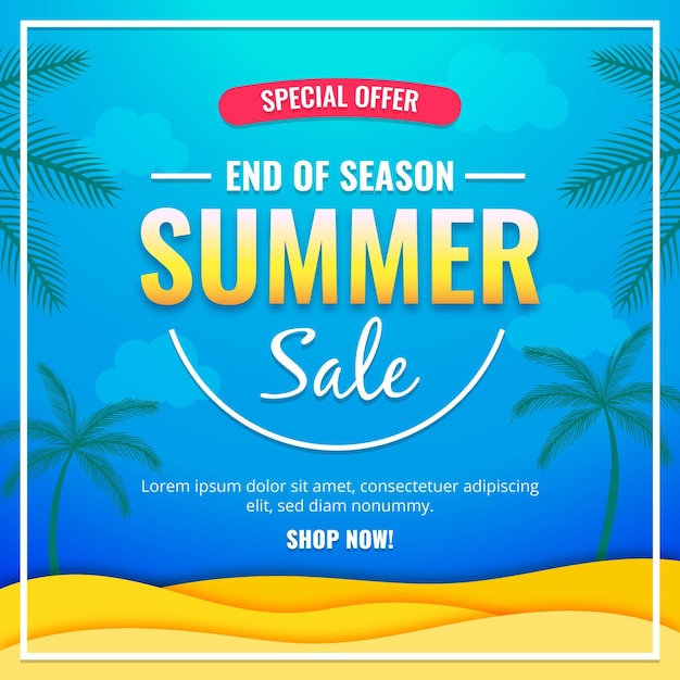 Premium Vector | End of season summer sale Premium Vector | End of season summer sale