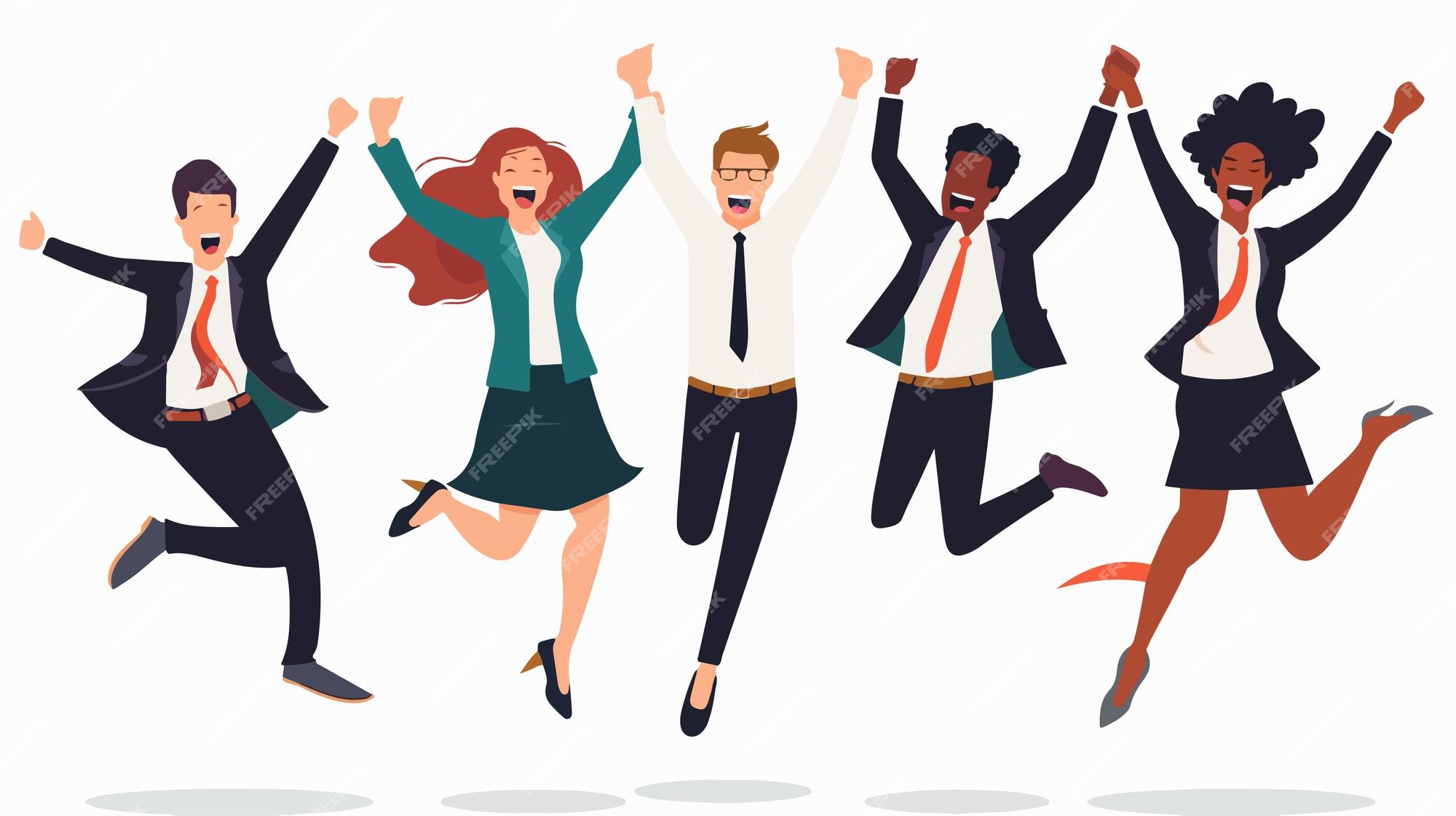 Energetic Businesspeople Jumping High in the Sky Vector Illustration ... Energetic Businesspeople Jumping High in the Sky Vector Illustration ...