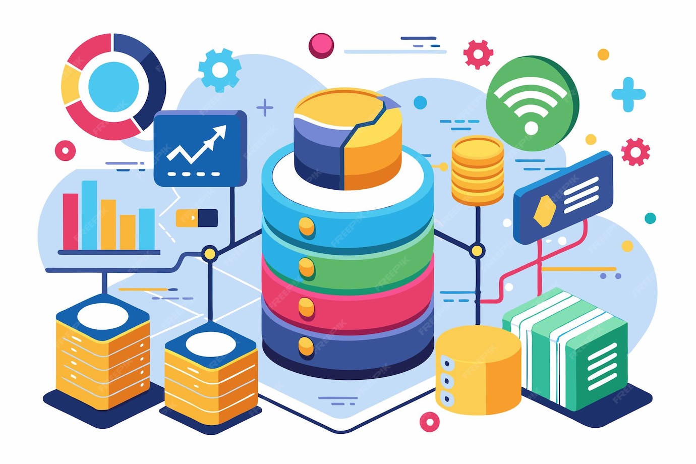 Engaging Visuals Highlight Database Analysis Processes Showcasing Charts Graphs And Data