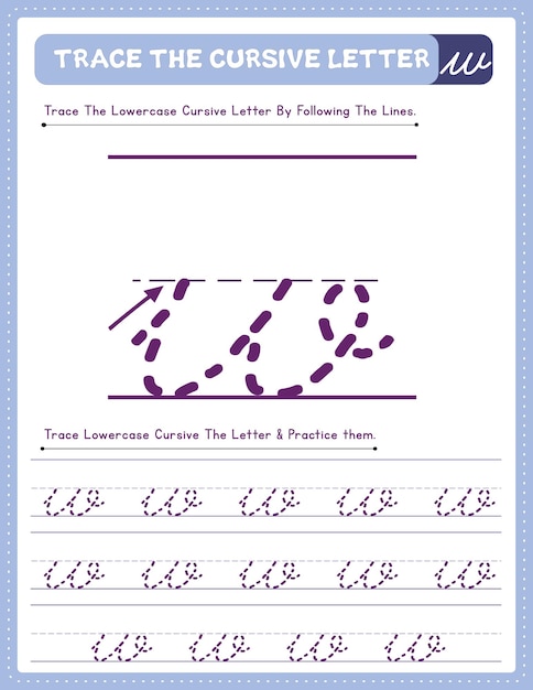 Premium Vector | English Lowercase Cursive Letter Tracing Handwriting ... Premium Vector | English Lowercase Cursive Letter Tracing Handwriting ...
