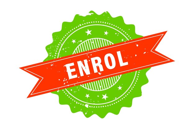 Premium Vector | Enroll Stamp Imprint Seal Template Premium Vector | Enroll Stamp Imprint Seal Template