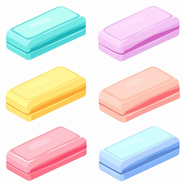 Eraser Vector Set simple and minimalis | Premium AI-generated vector Eraser Vector Set simple and minimalis | Premium AI-generated vector